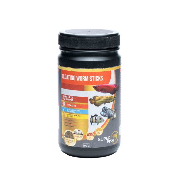 Superfish Floating Worm Sticks – High-Protein Floating Fish Food